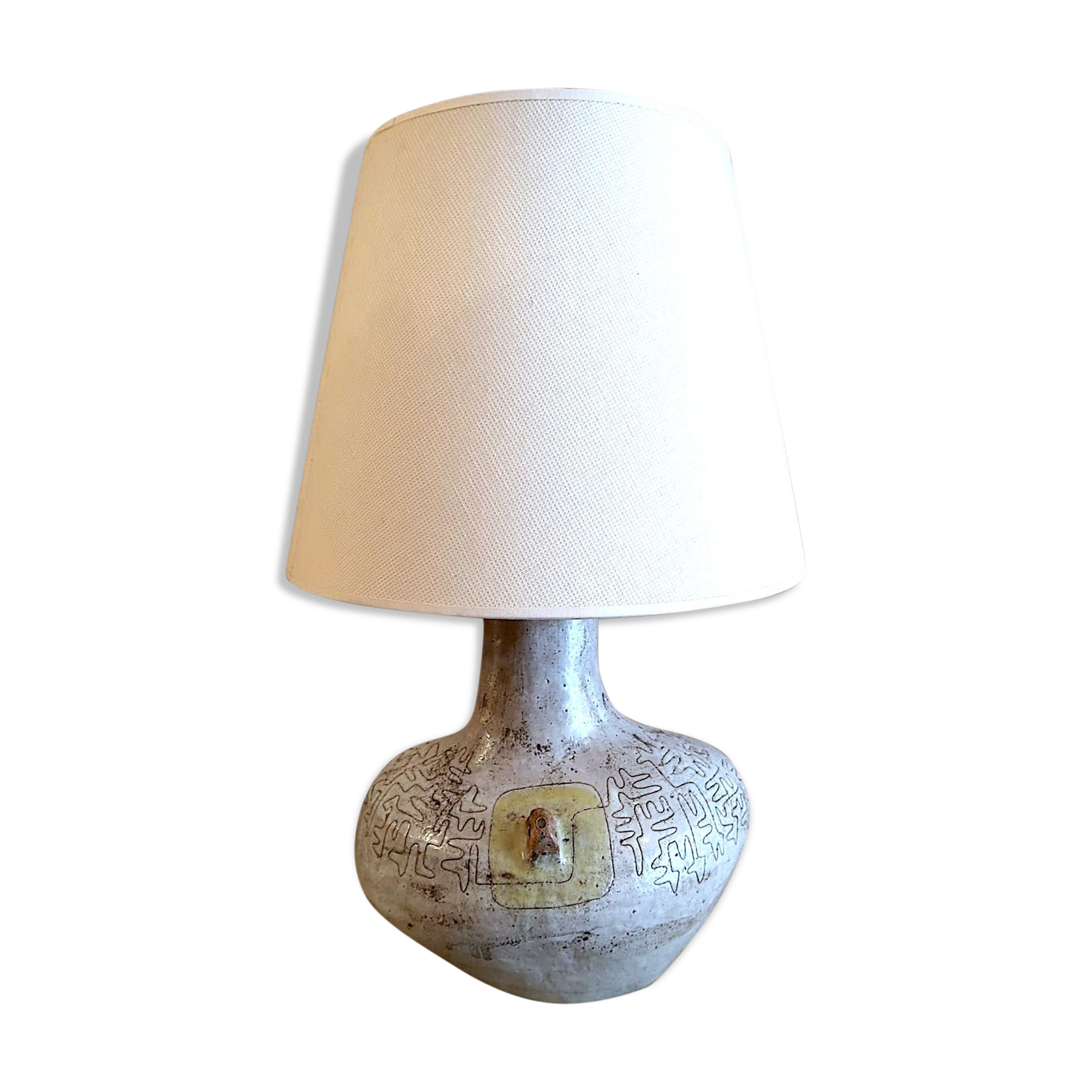 Lampe céramique par Jean Rivier et Juliette Derel 1950 | Selency