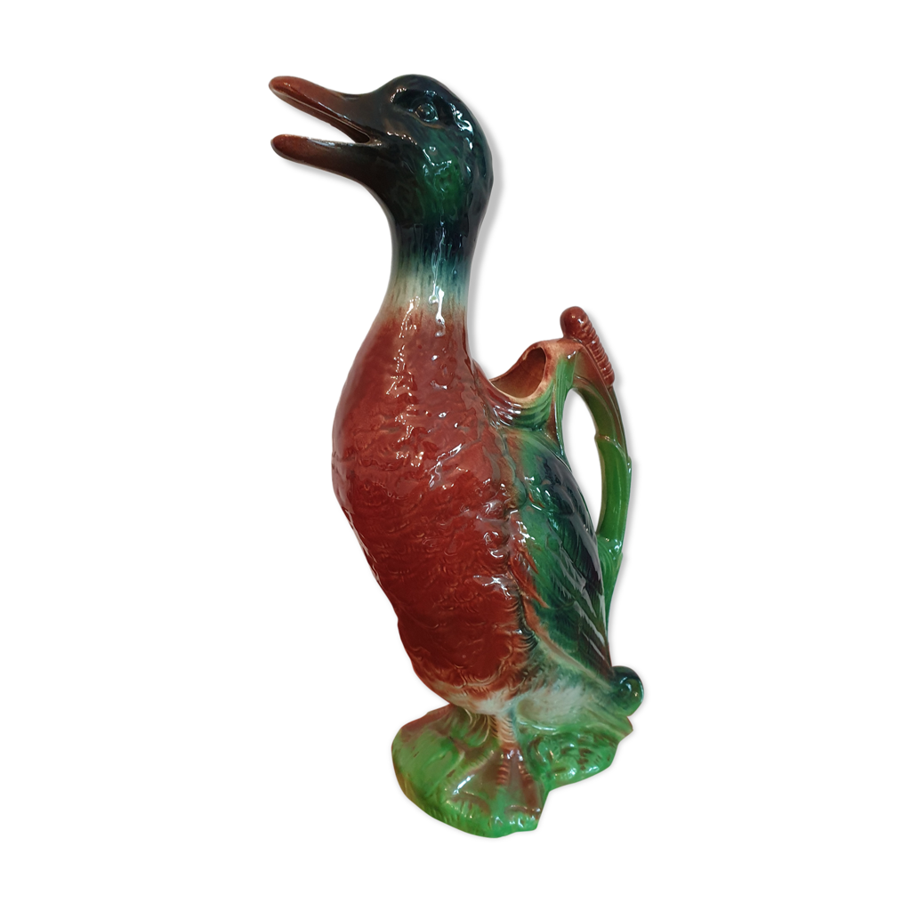 Pichet ou vase Saint-Clement canard col vert | Selency