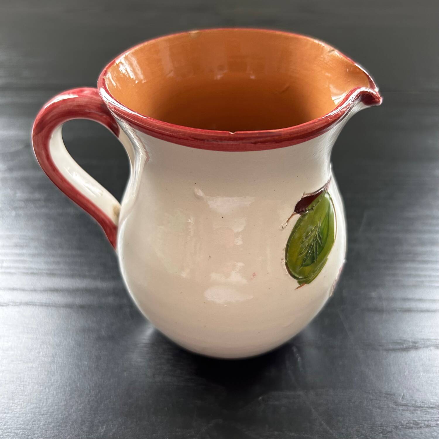 Pichet artisanal décor cerises | Selency