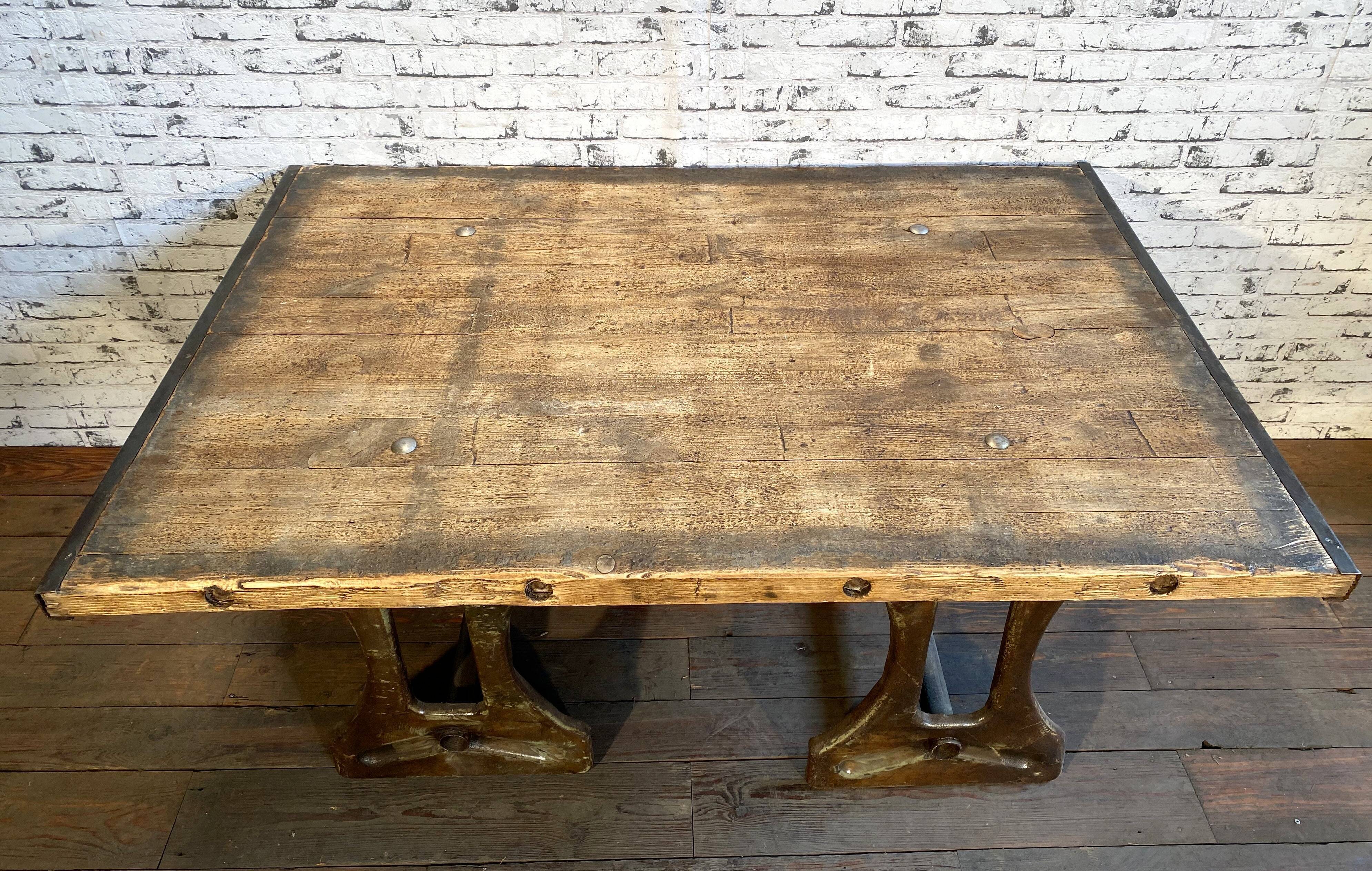 Table basse industrielle, années 1950 | Selency