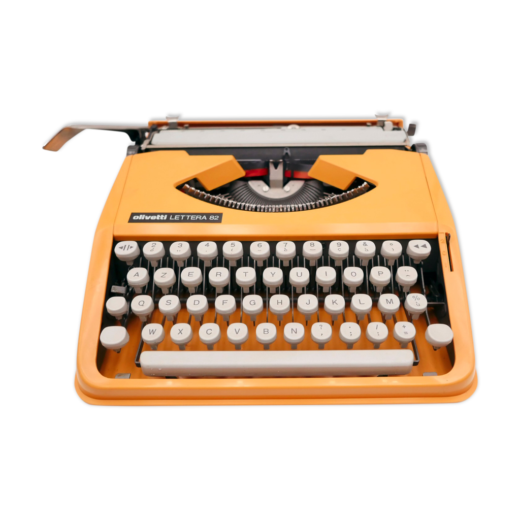 Machine à écrire Olivetti Lettera 82 curry révisée ruban neuf | Selency