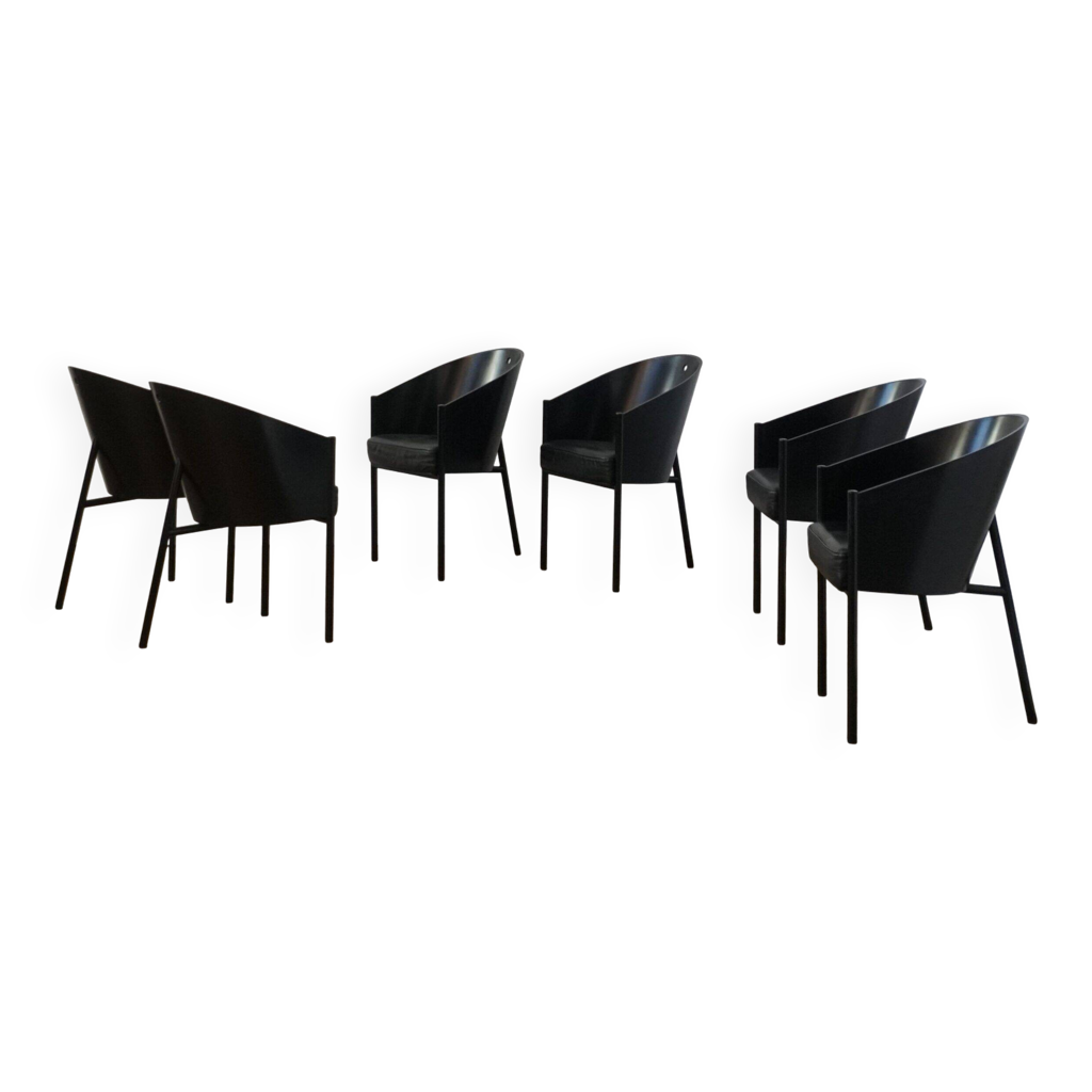 Ensemble de 6 chaises "Costes" de Philippe Starck pour Aleph. | Selency