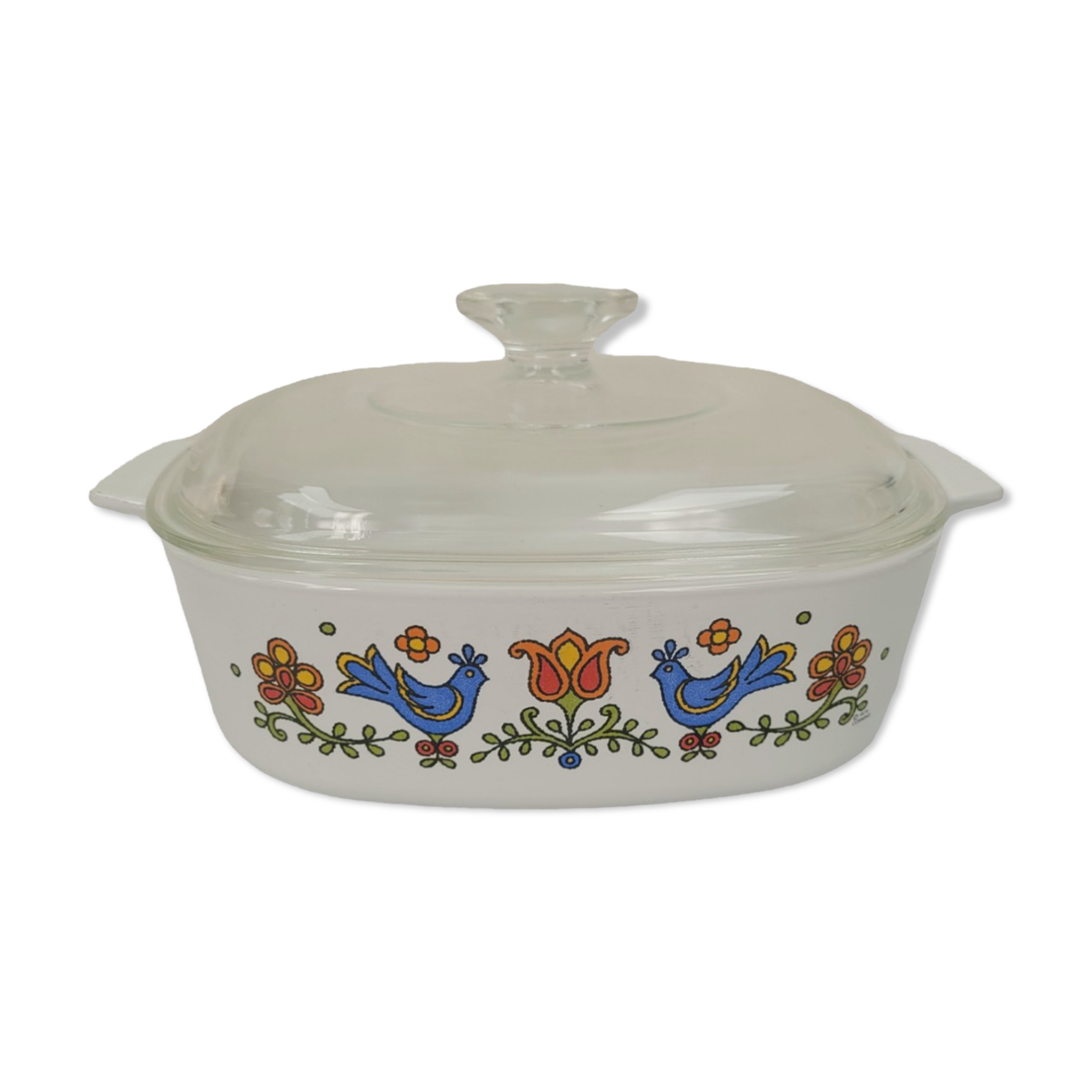 Cocotte en pyrex Pyroflam Holland années 70 | Selency