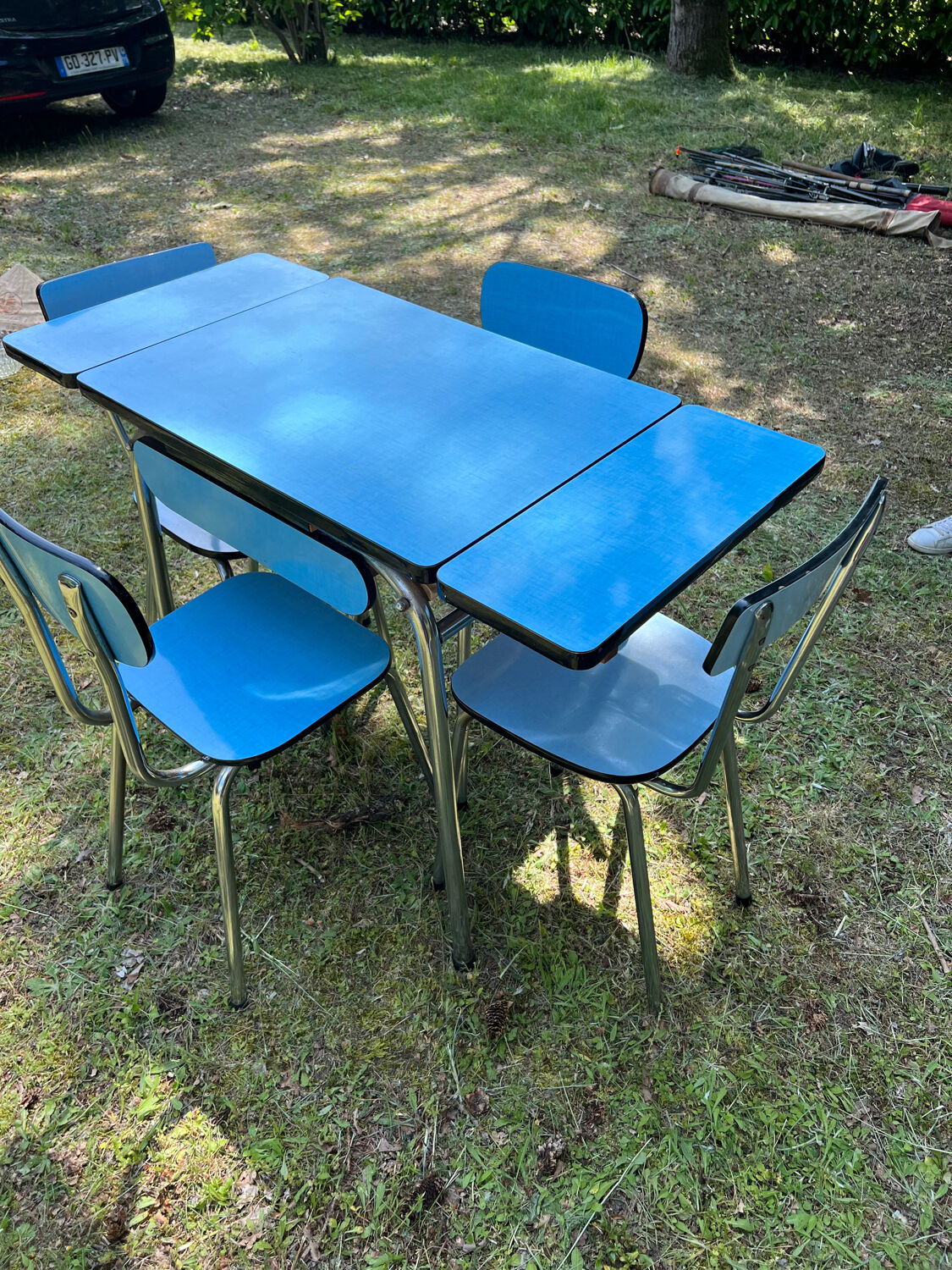 Table Formica bleu | Selency