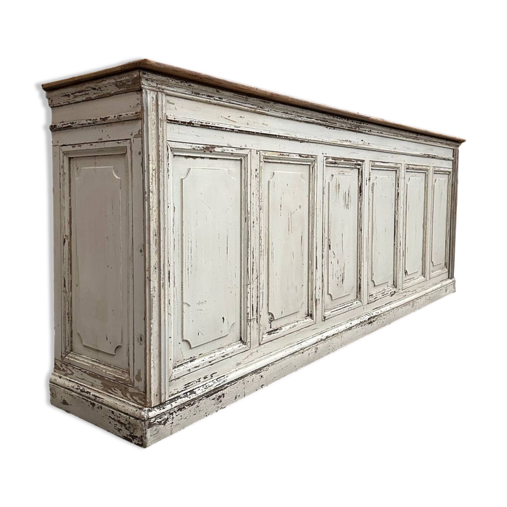 Grand comptoir de bar patiné début XXème | Selency