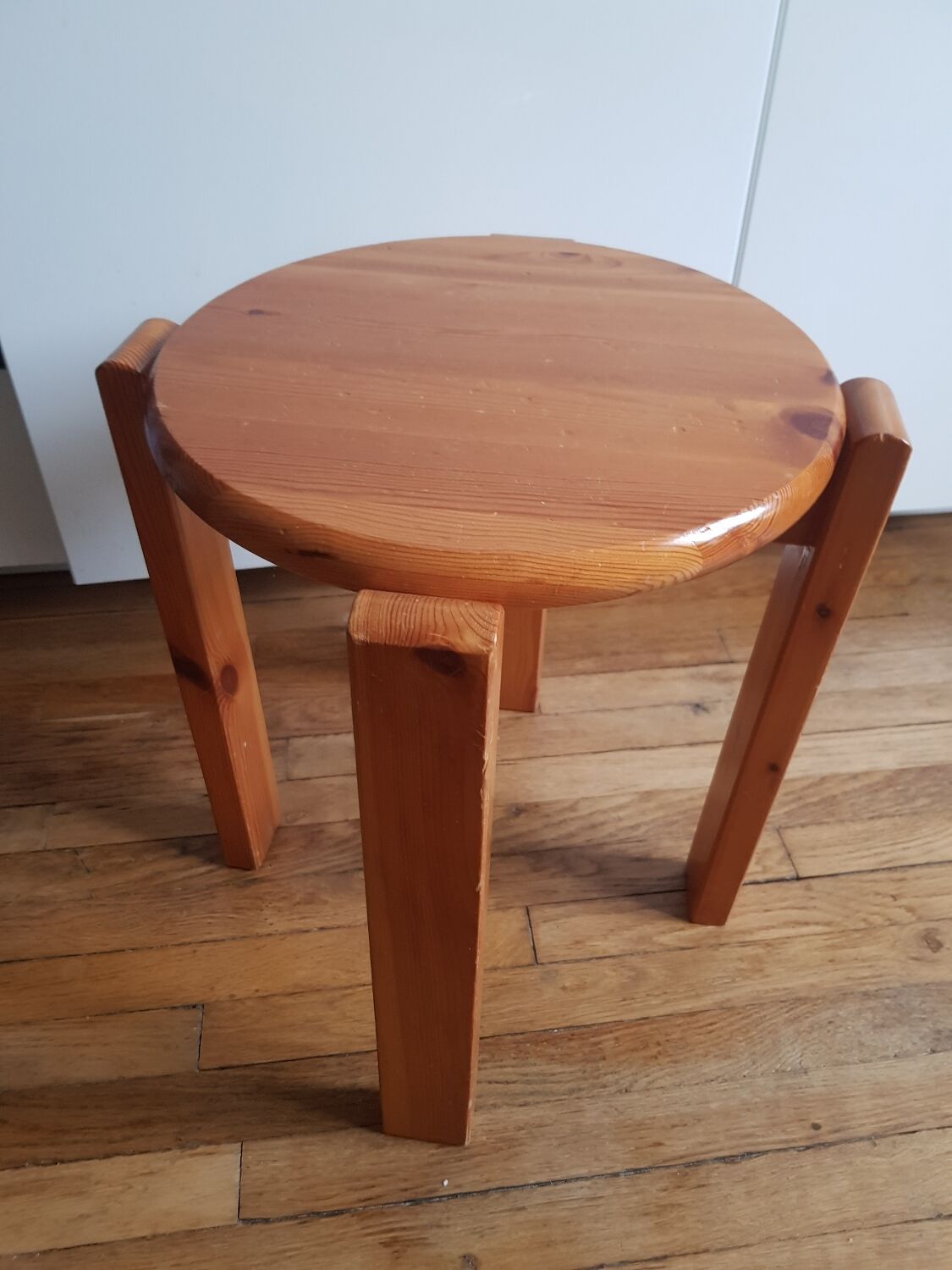 Tabouret vintage en pin | Selency