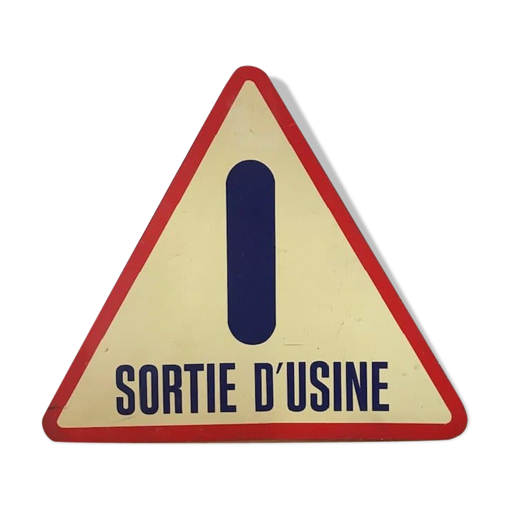 Panneau de signalisation "sortie d'usine" | Selency