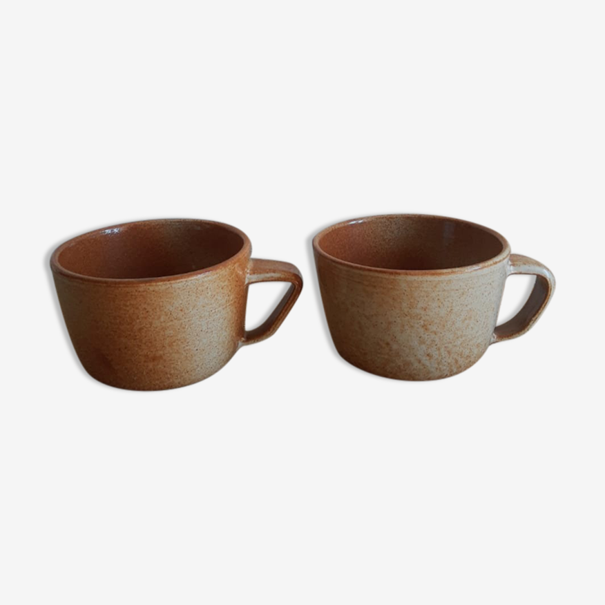 Lot de deux tasses en grès montgolfier france | Selency Lot de deux tasses en grès montgolfier france | Selency