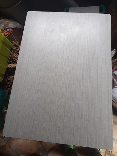 Table de cuisine avec 2 rallonges en formica gris | Selency