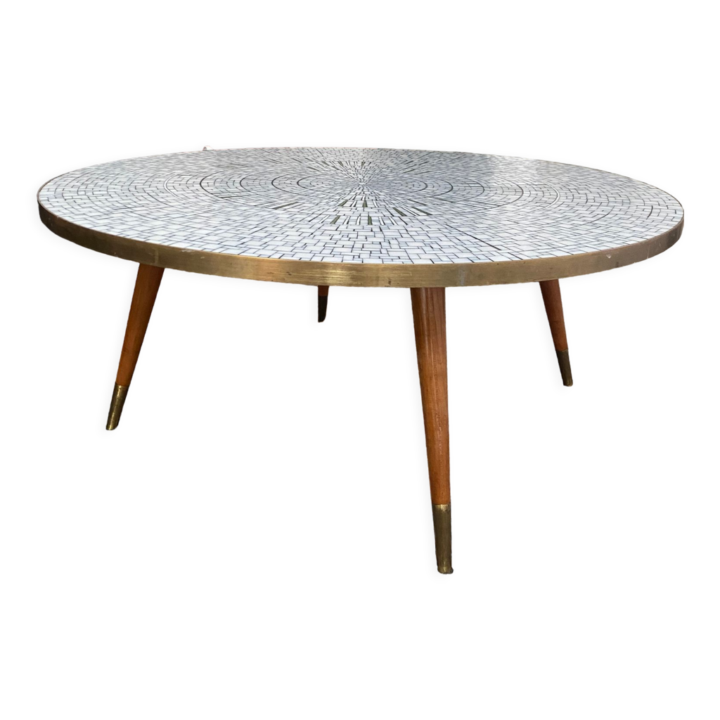 Table basse ronde mosaïque | Selency