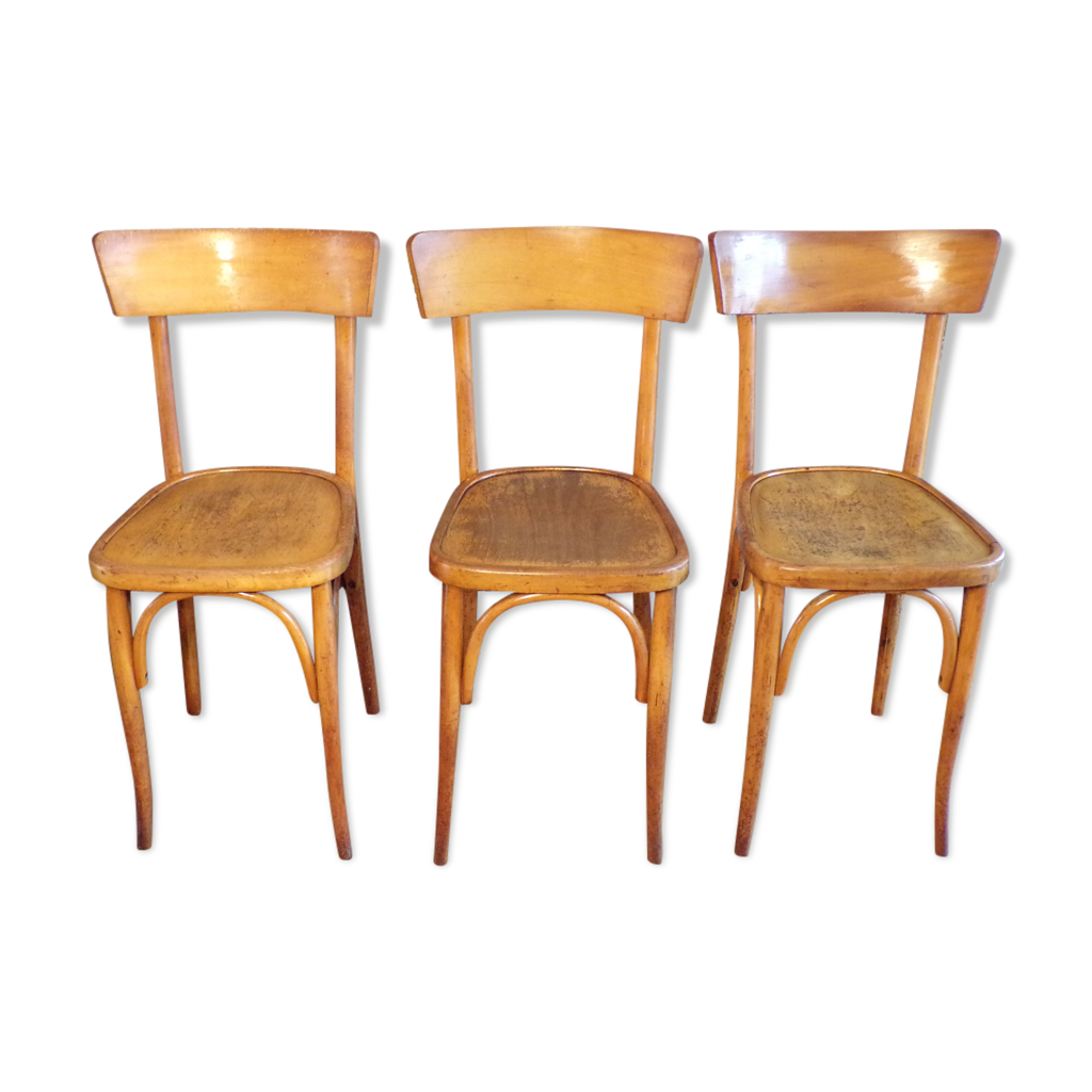 Trio de chaises de bistrot Mahieu | Selency