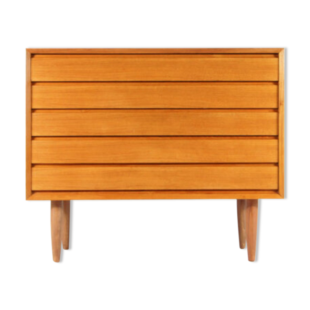 Commode basse garçon rétro vintage danois en teck des années 60 | Selency