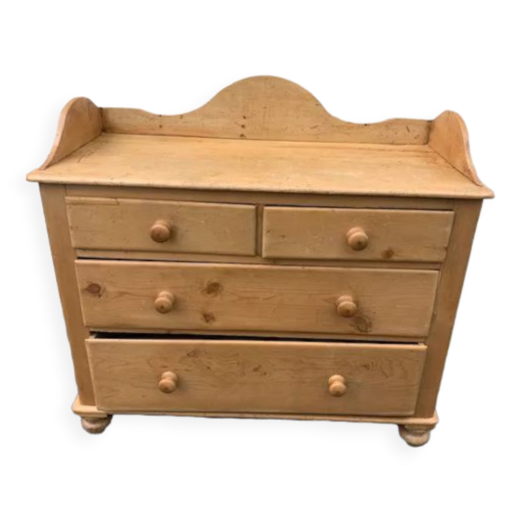 Commode de rangement vintage en pin massif | Selency