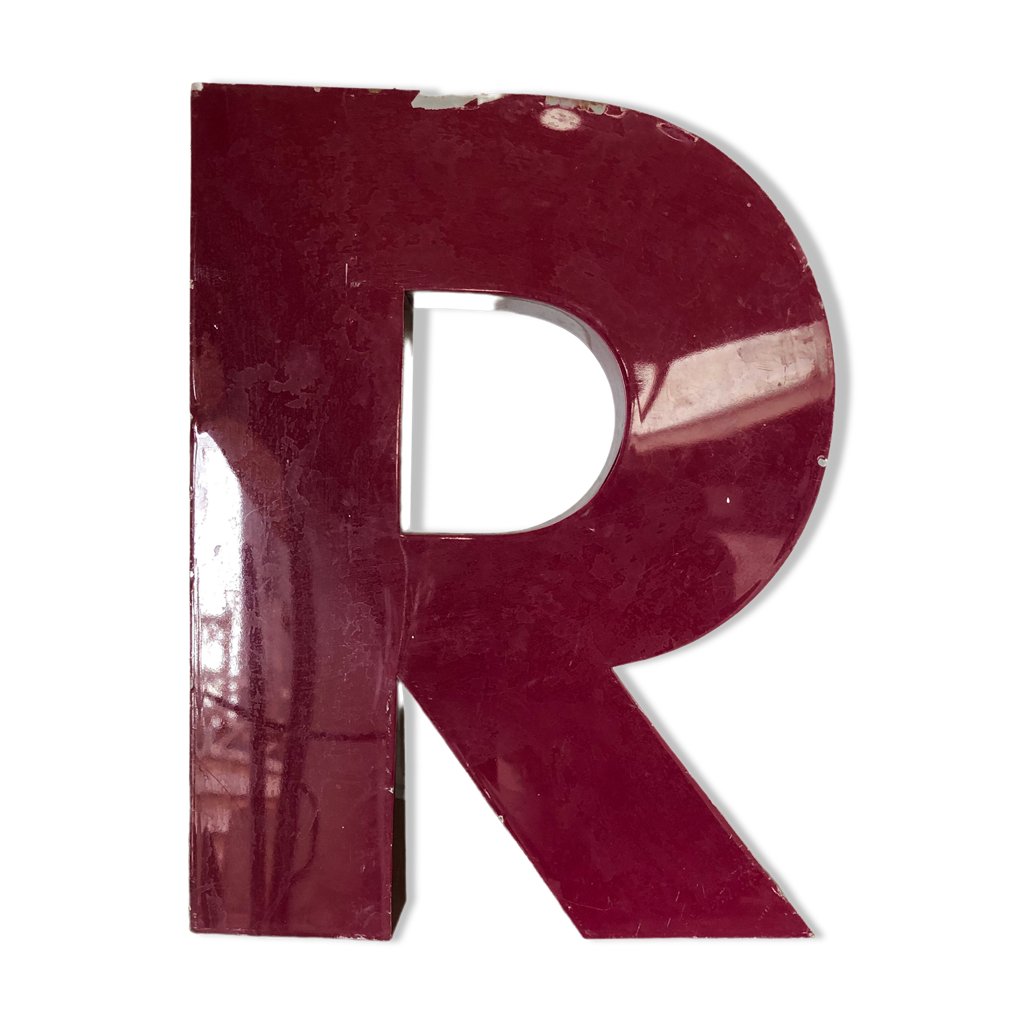 Lettre d’enseigne violette « R » | Selency