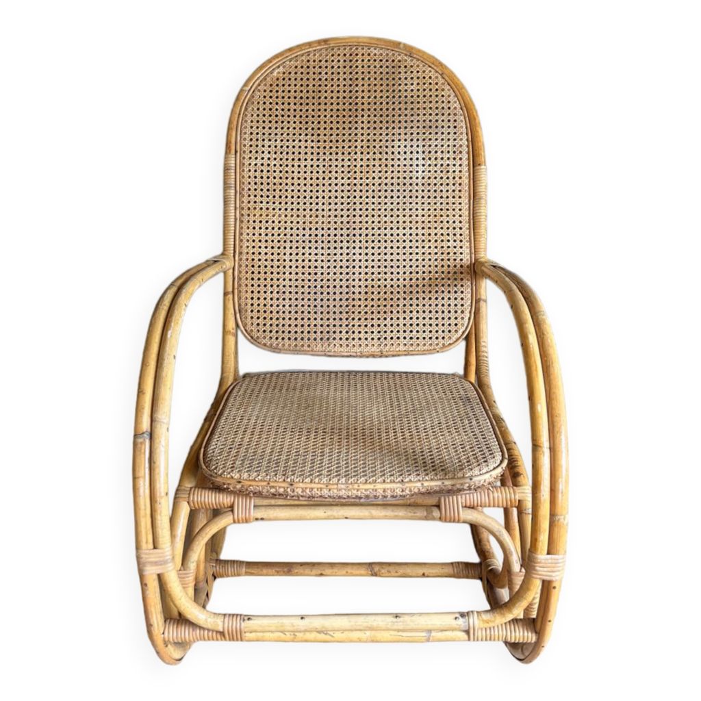 Rocking-chair rotin | Selency