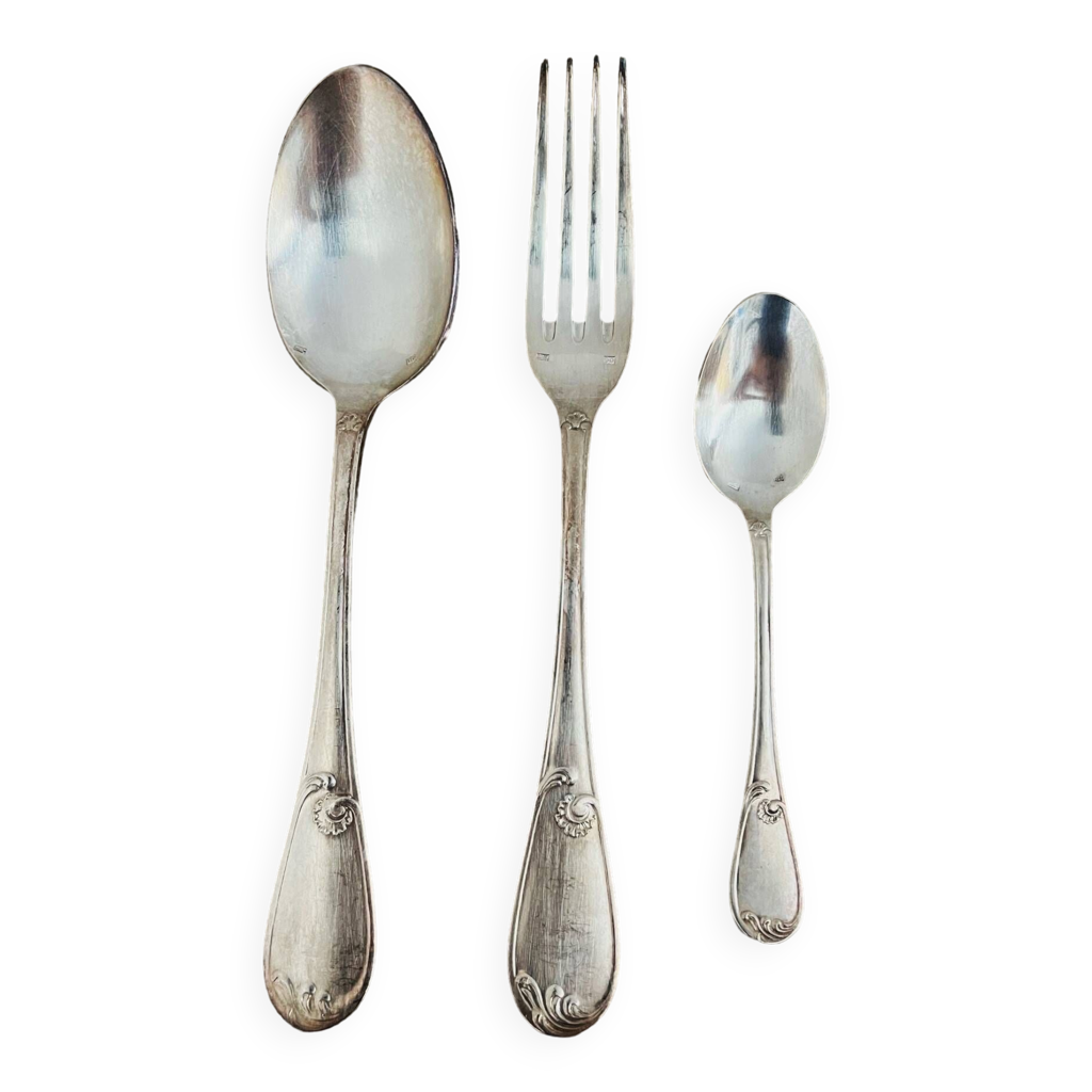 3 couverts Cailar Bayard métal argenté poinçons anciens | Selency