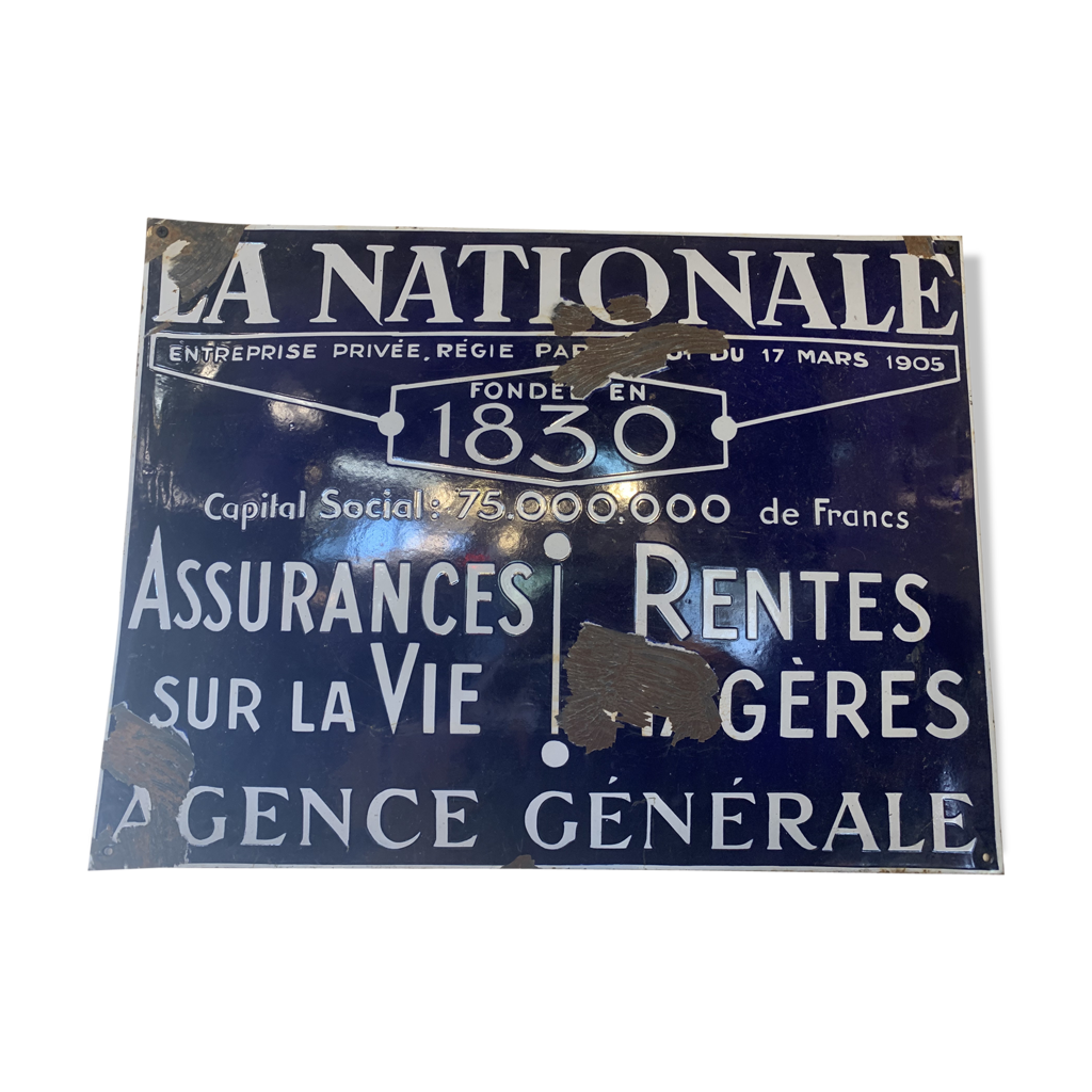 Plaque émaillée "la nationale" | Selency