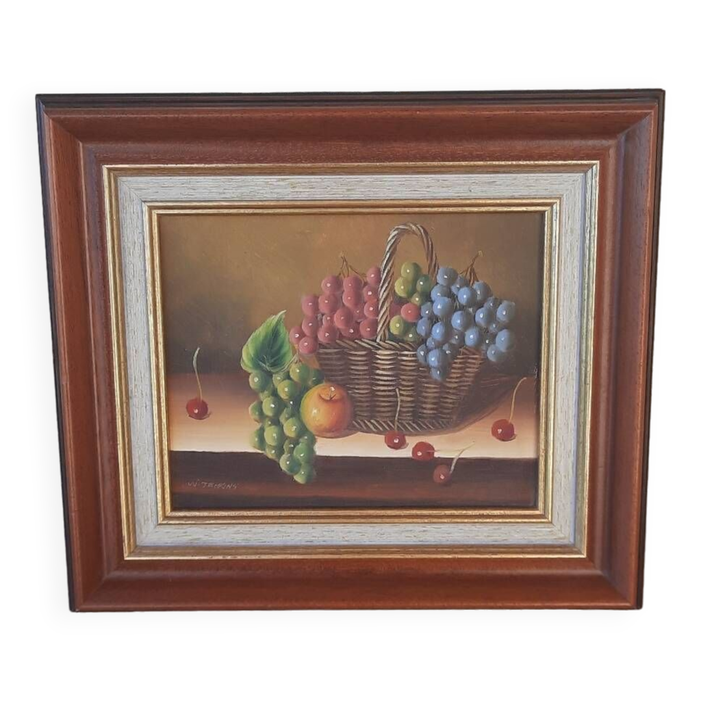 Tableau peinture cadre bois | Selency