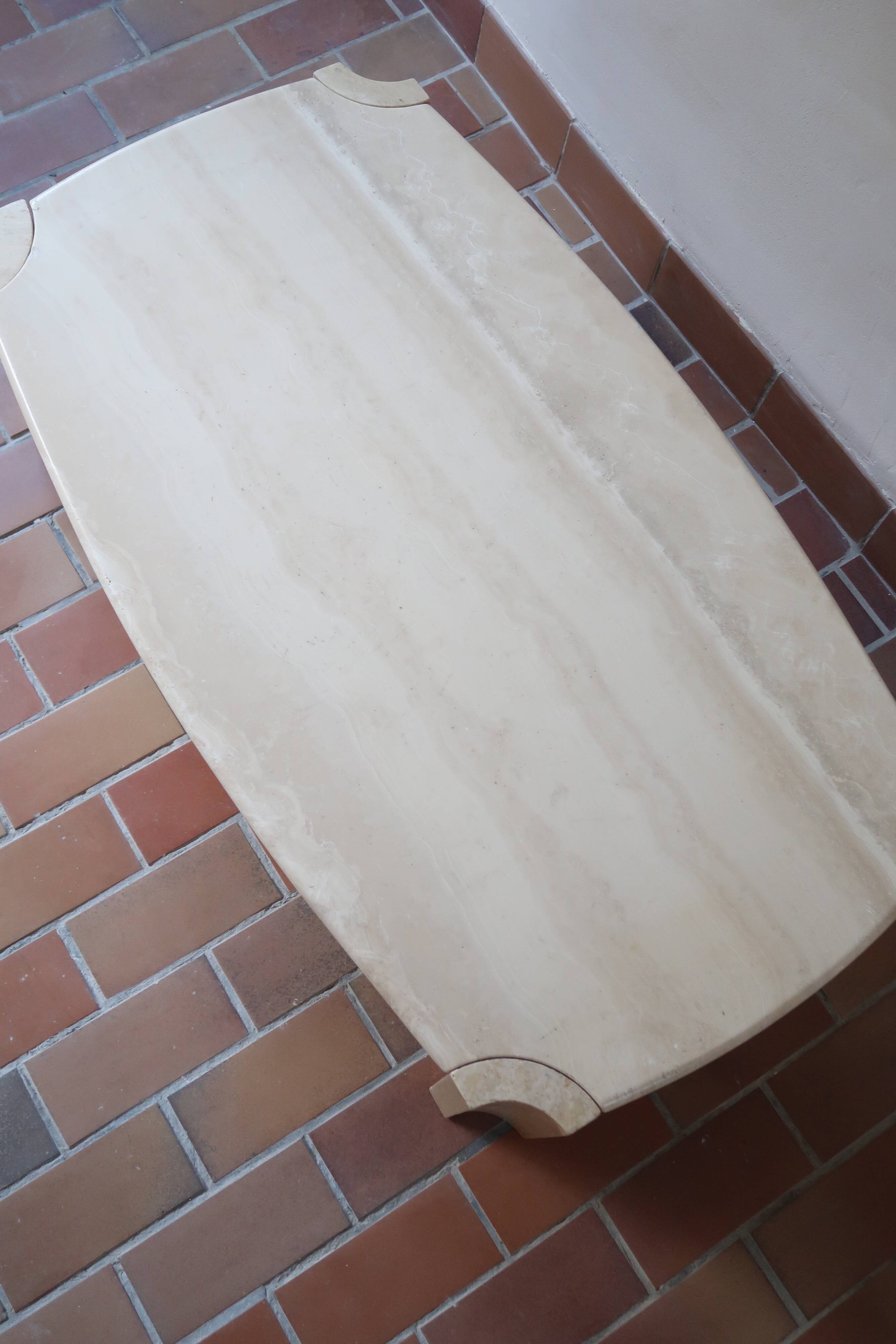 Grande table basse en travertin | Selency