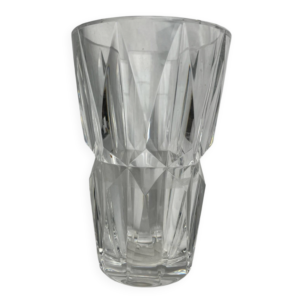 Saint Louis, vase en cristal tronconique signé vers 1950 | Selency