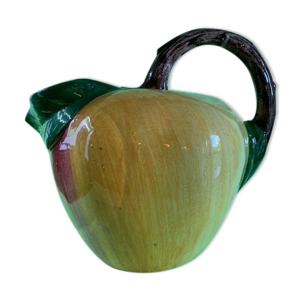 Pichet barbotine légume fruit vintage France | Selency