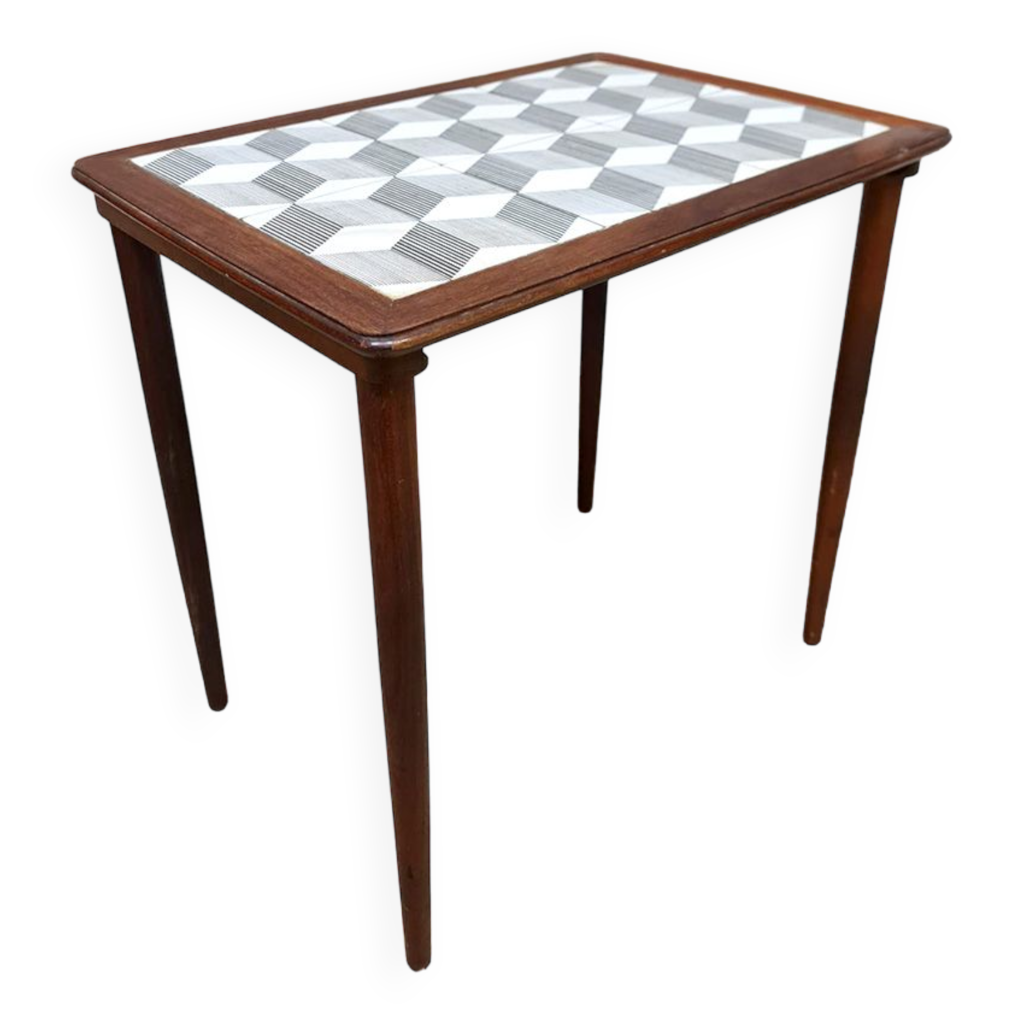 Table basse en carreaux de carrelage danois | Selency