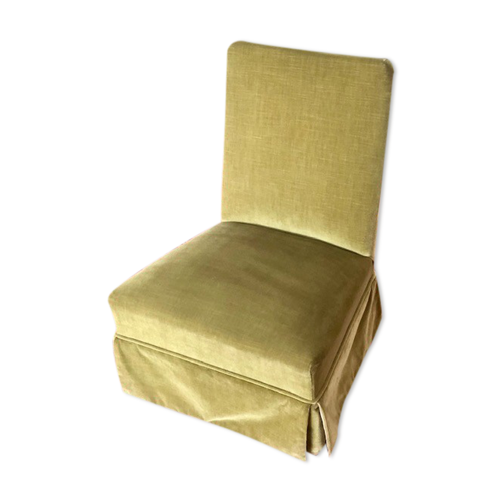 Chauffeuse velours vert olive | Selency